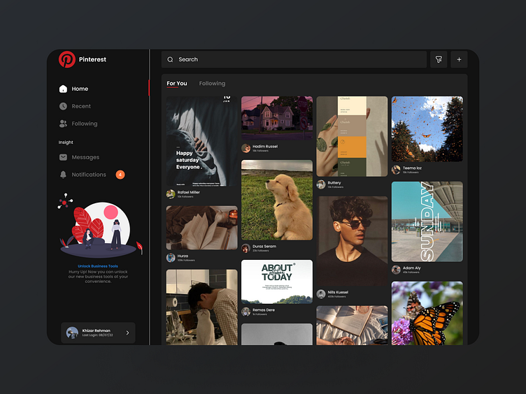 Pinterest Redesign by Mohammed on Dribbble