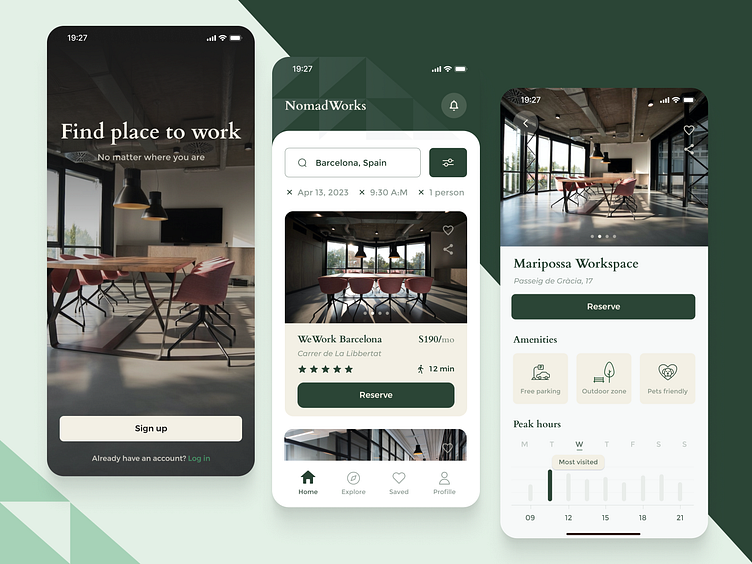 Work Space Booking Apps by Tania Martynchuk on Dribbble