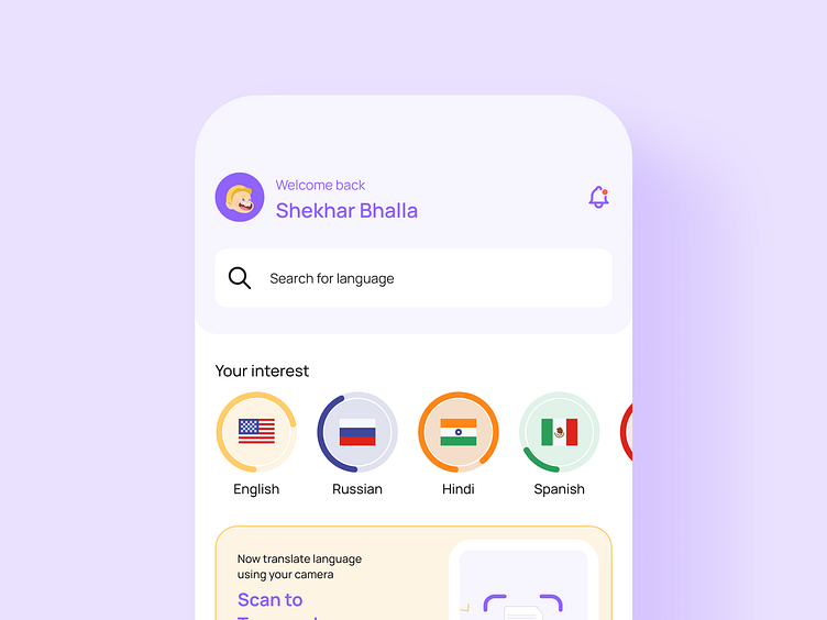 Sign and Voice Language Translator App UI Design by Rohit Patel on Dribbble