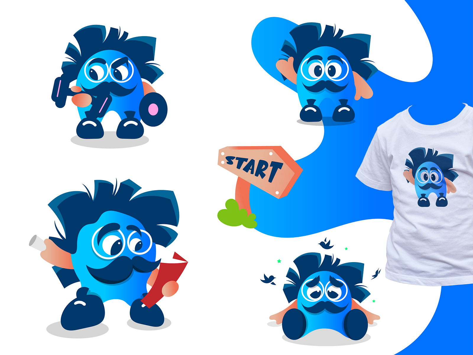 Mascot Characters (Vector) by BADR on Dribbble