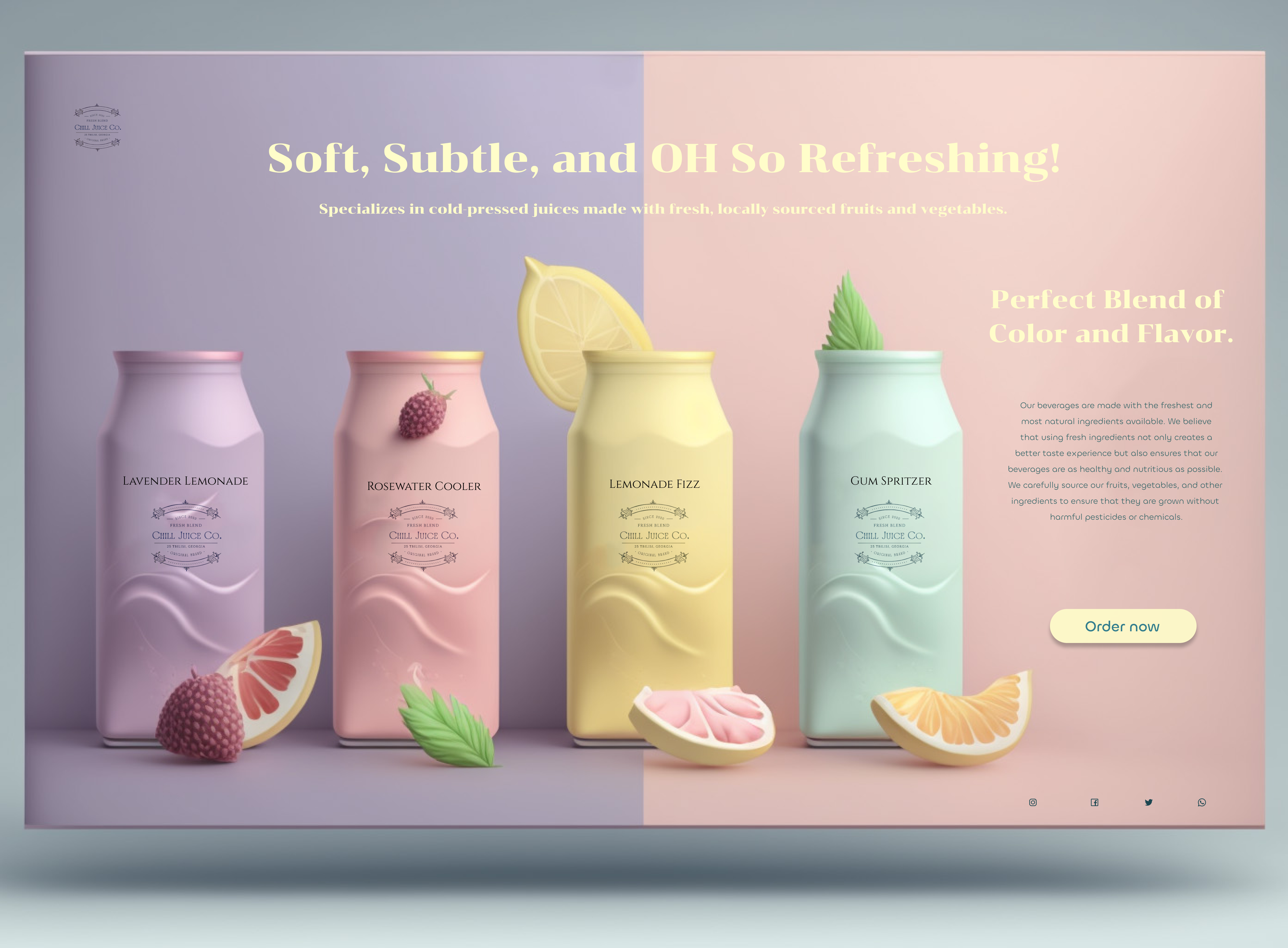 Chill Juice Co. Refreshment Design by lgdezign on Dribbble