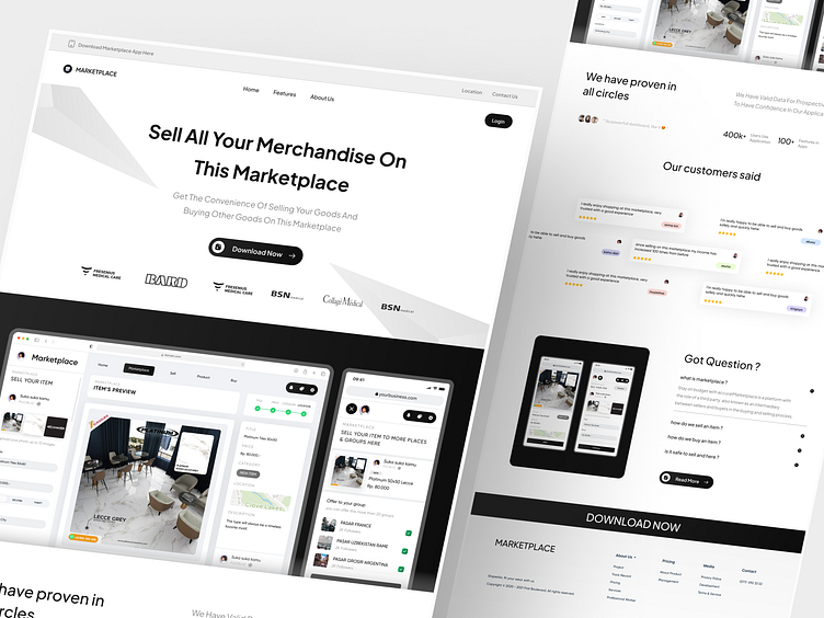 Marketplace - Landing Page by farizzakky for Pickolab Studio on Dribbble