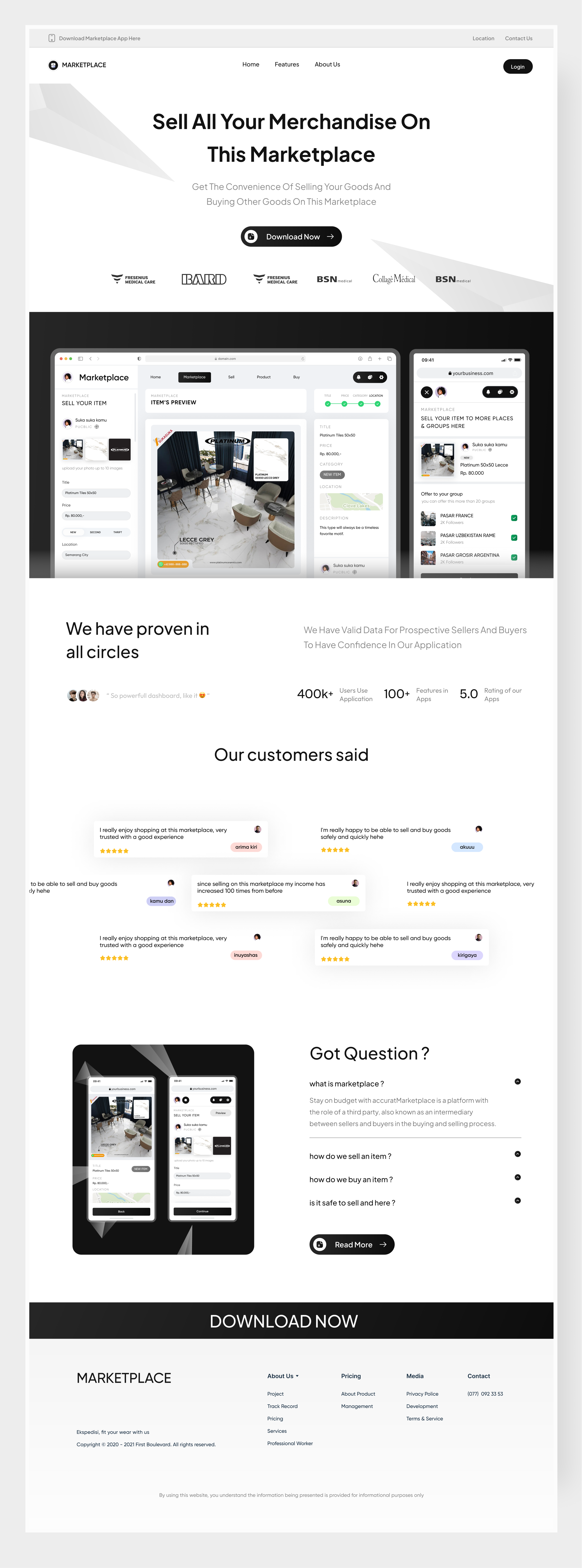 Marketplace - Landing Page by farizzakky for Pickolab Studio on Dribbble