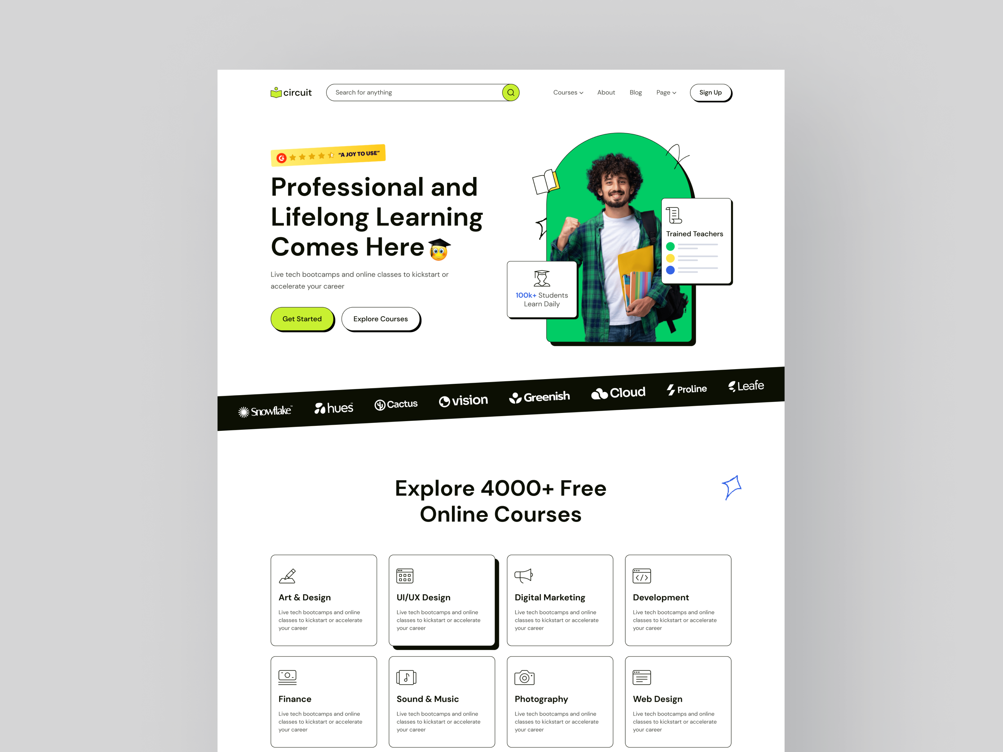 Online Course Website Design by Sajib Rahman on Dribbble