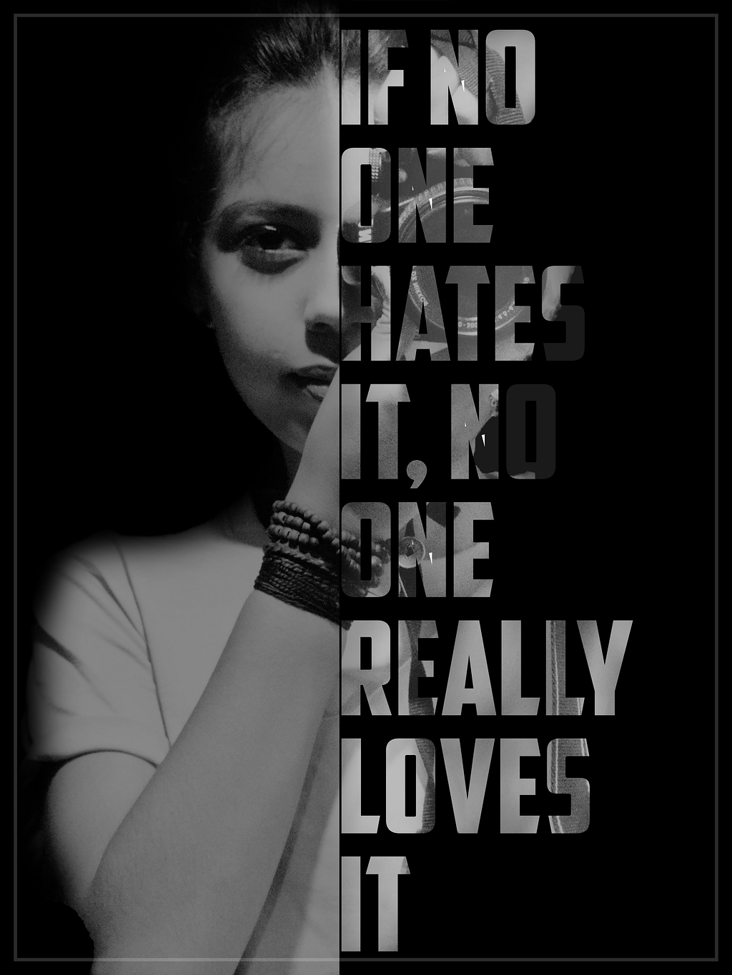 Half Face Half Text by Vaishnavi Vaishnav on Dribbble