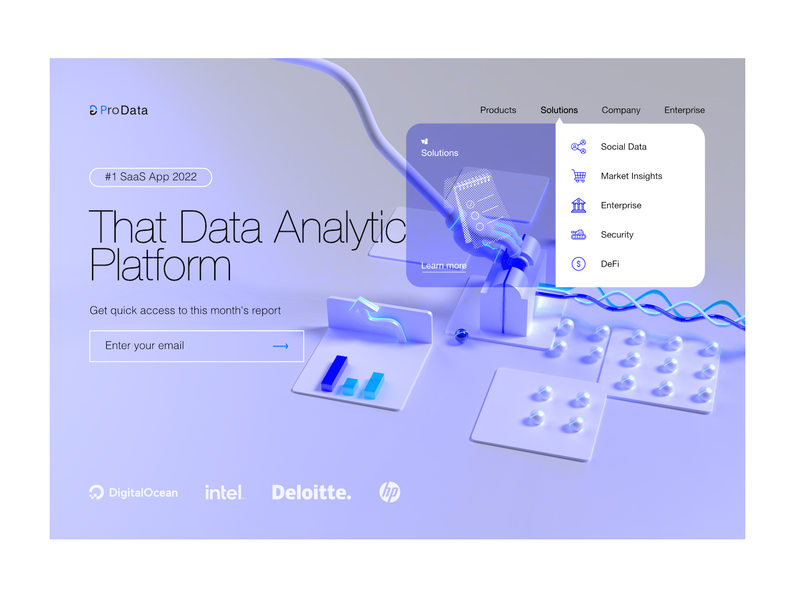 Data Analytics landing page by Augustus on Dribbble