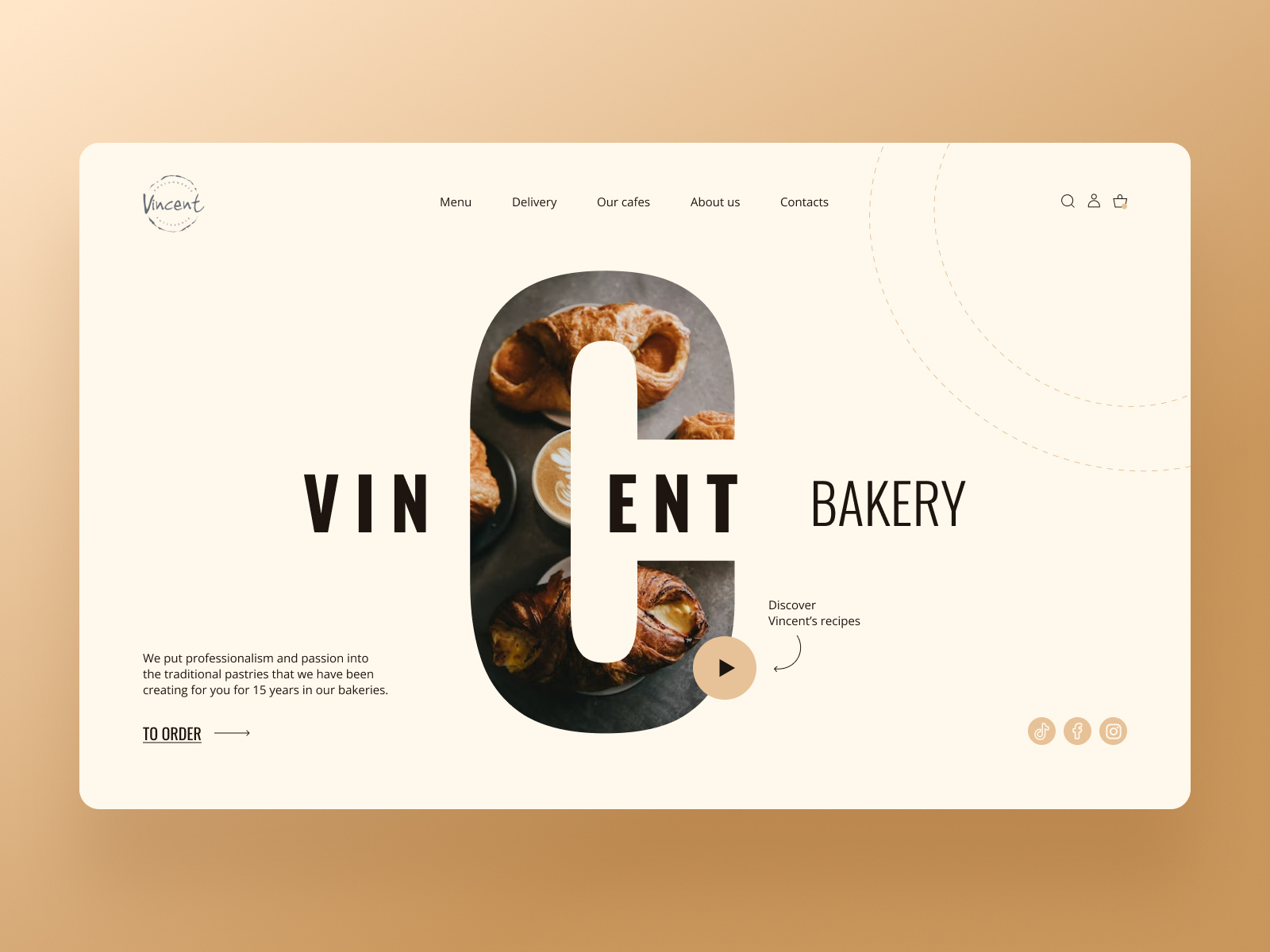 Vincent Bakery website concept by Yuliya Shlyk on Dribbble