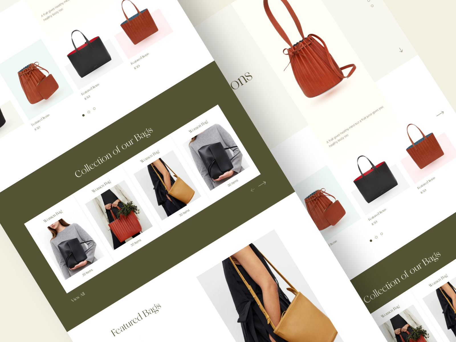 Women Bags Shop Website Design by Kamrul Hossain for Design Kuthir on ...