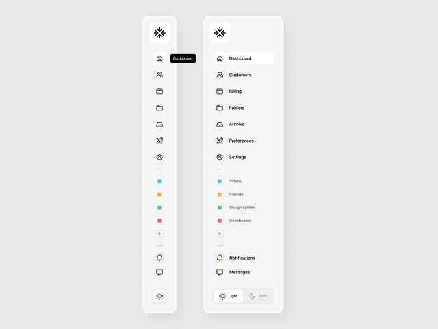 Sidebar UI designs, themes, templates and downloadable graphic elements ...