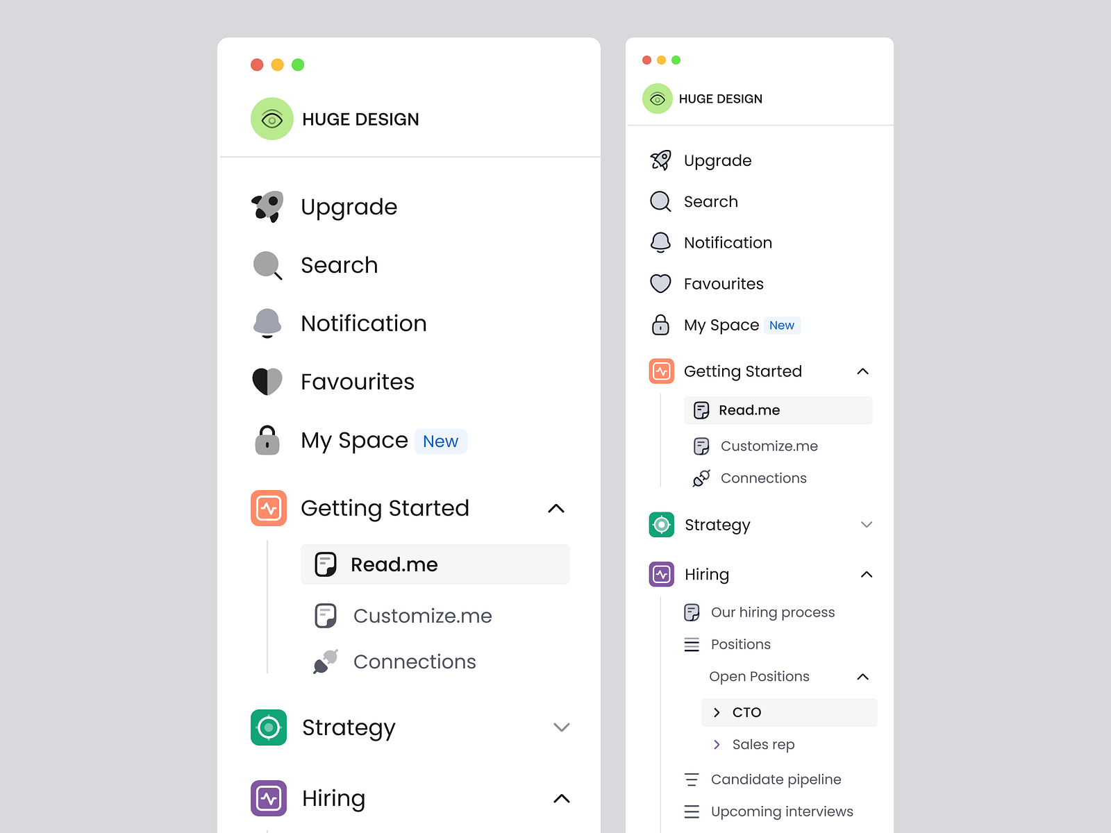 Sidebar Navigation 🚀 | Hugeicons Pro by Huge Design for Halal Lab on ...