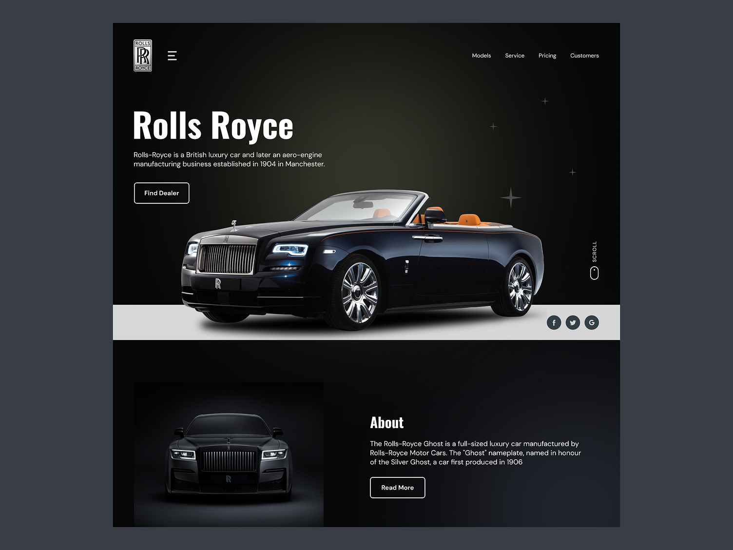 Rolls Royce Website UI Design Concept | Rish Designs by Rishabh Saxena ...