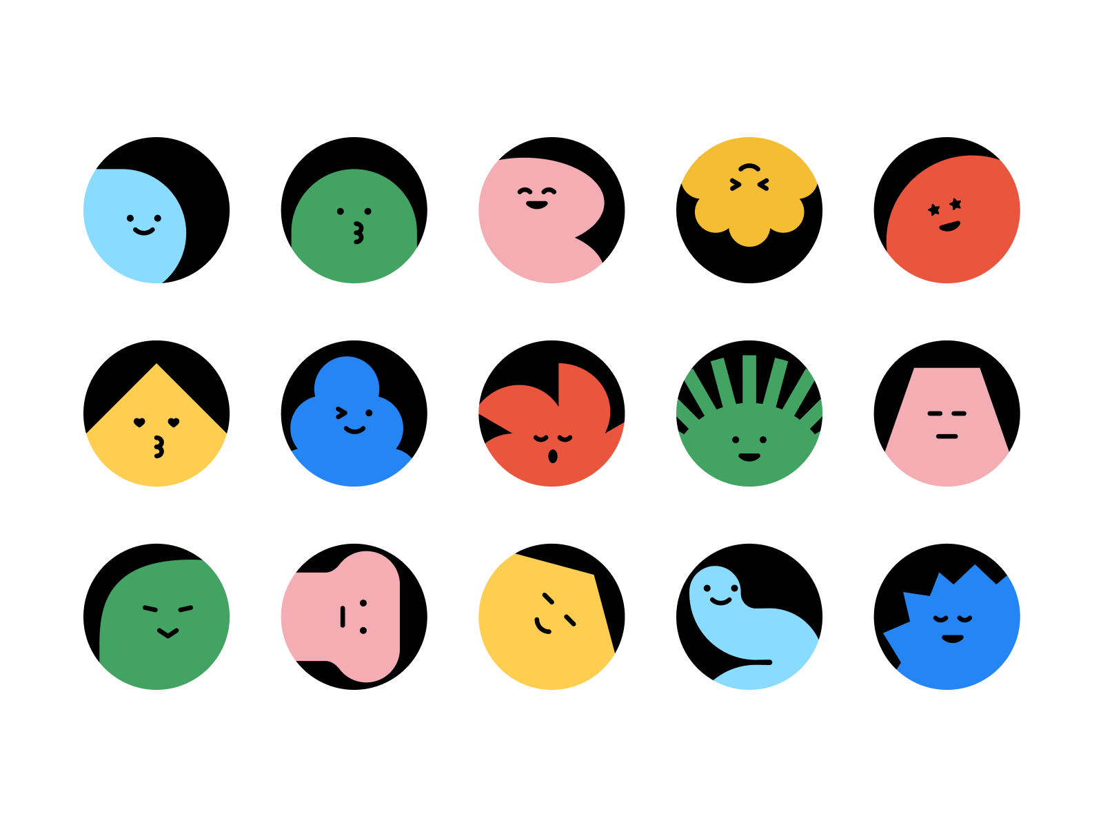 Abstract Avatars Emojis by Streamlinehq on Dribbble