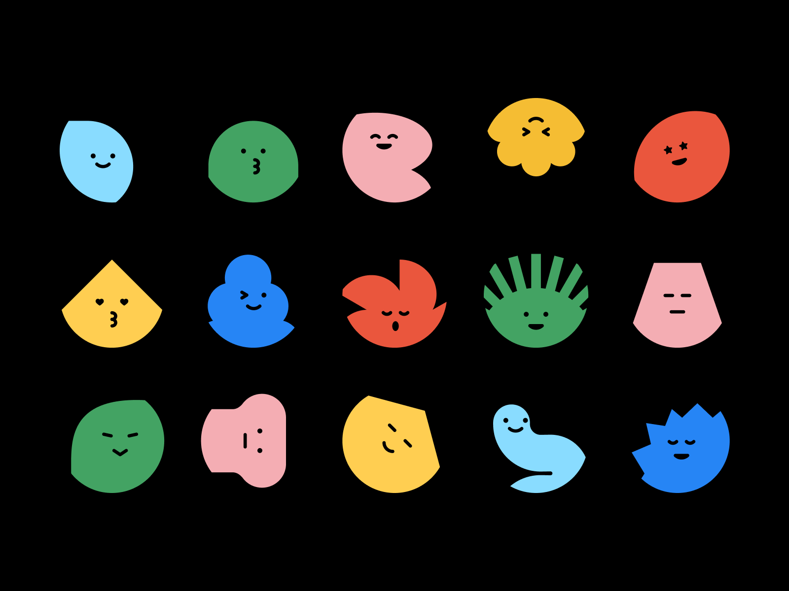Abstract Avatars Emojis by Streamlinehq on Dribbble