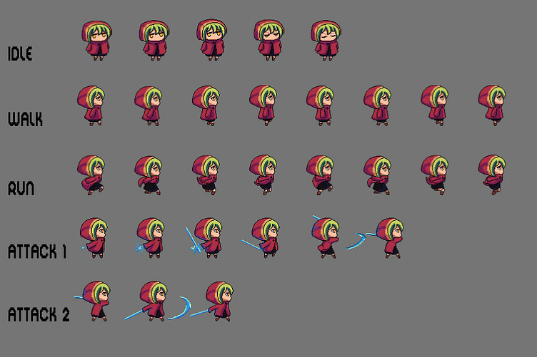Free Fantasy Chibi Female Sprites Pixel Art by 2D Game Assets on Dribbble Free Fantasy Chibi Female Sprites Pixel Art by 2D Game Assets on Dribbble