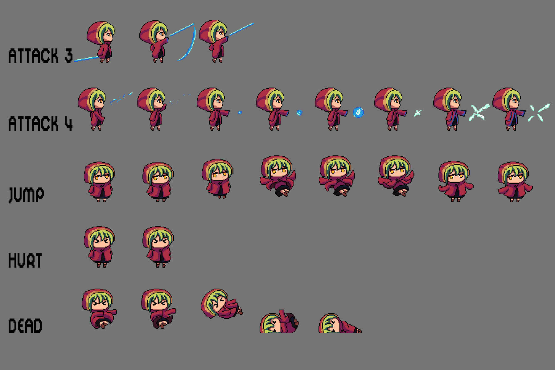 Free Fantasy Chibi Female Sprites Pixel Art By 2d Game Assets On Dribbble