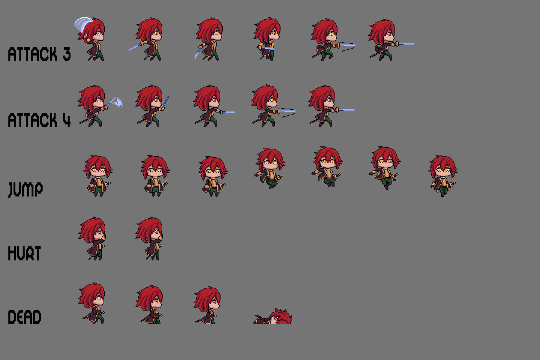 Free Fantasy Chibi Female Sprites Pixel Art by 2D Game Assets on Dribbble