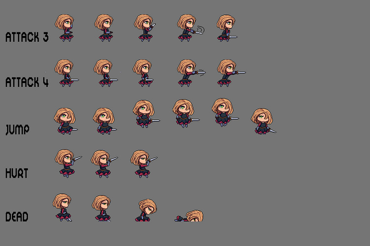 Free Fantasy Chibi Female Sprites Pixel Art by 2D Game Assets on Dribbble Free Fantasy Chibi Female Sprites Pixel Art by 2D Game Assets on Dribbble