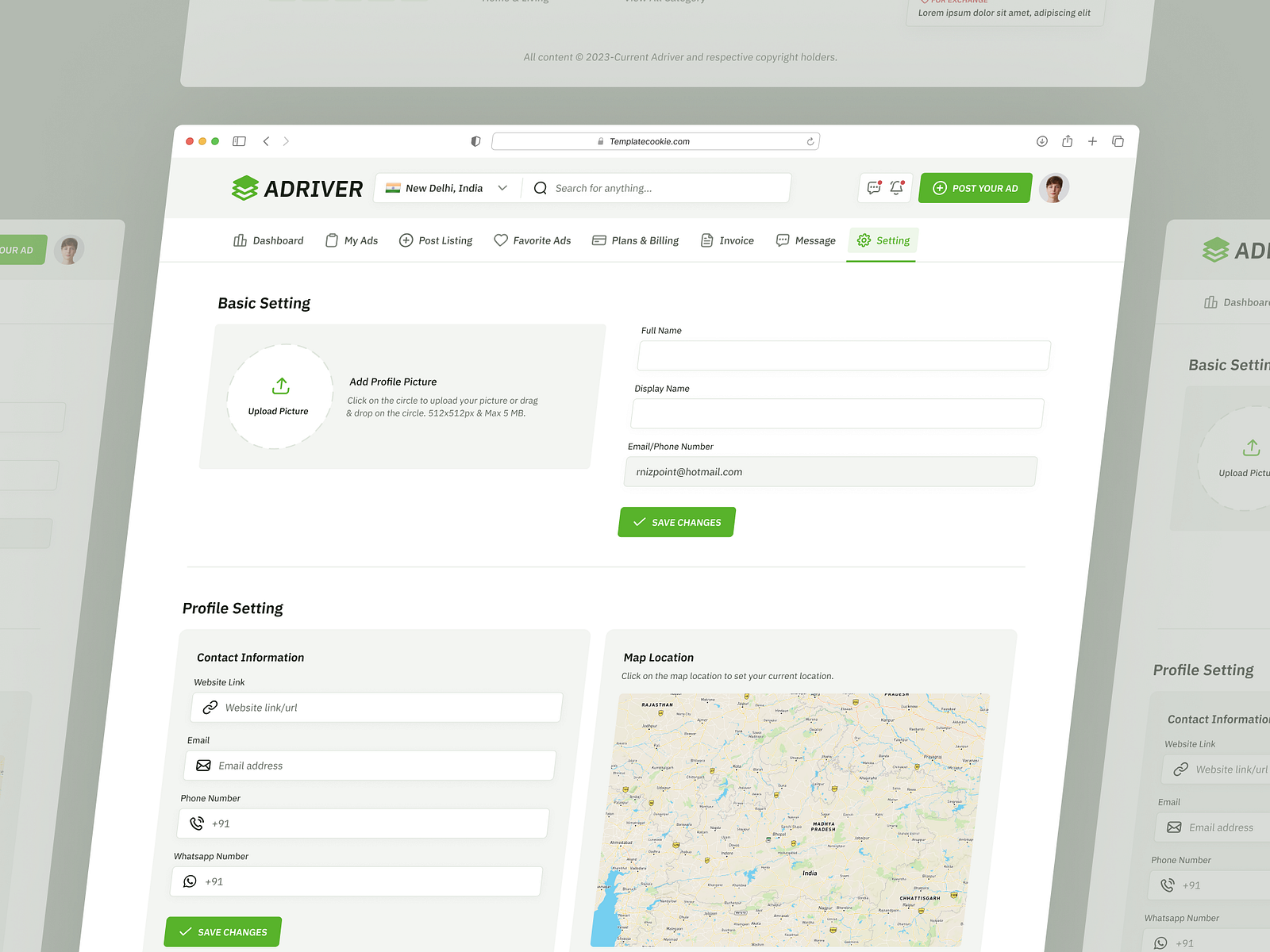 User Setting Page UI Design by Templatecookie on Dribbble