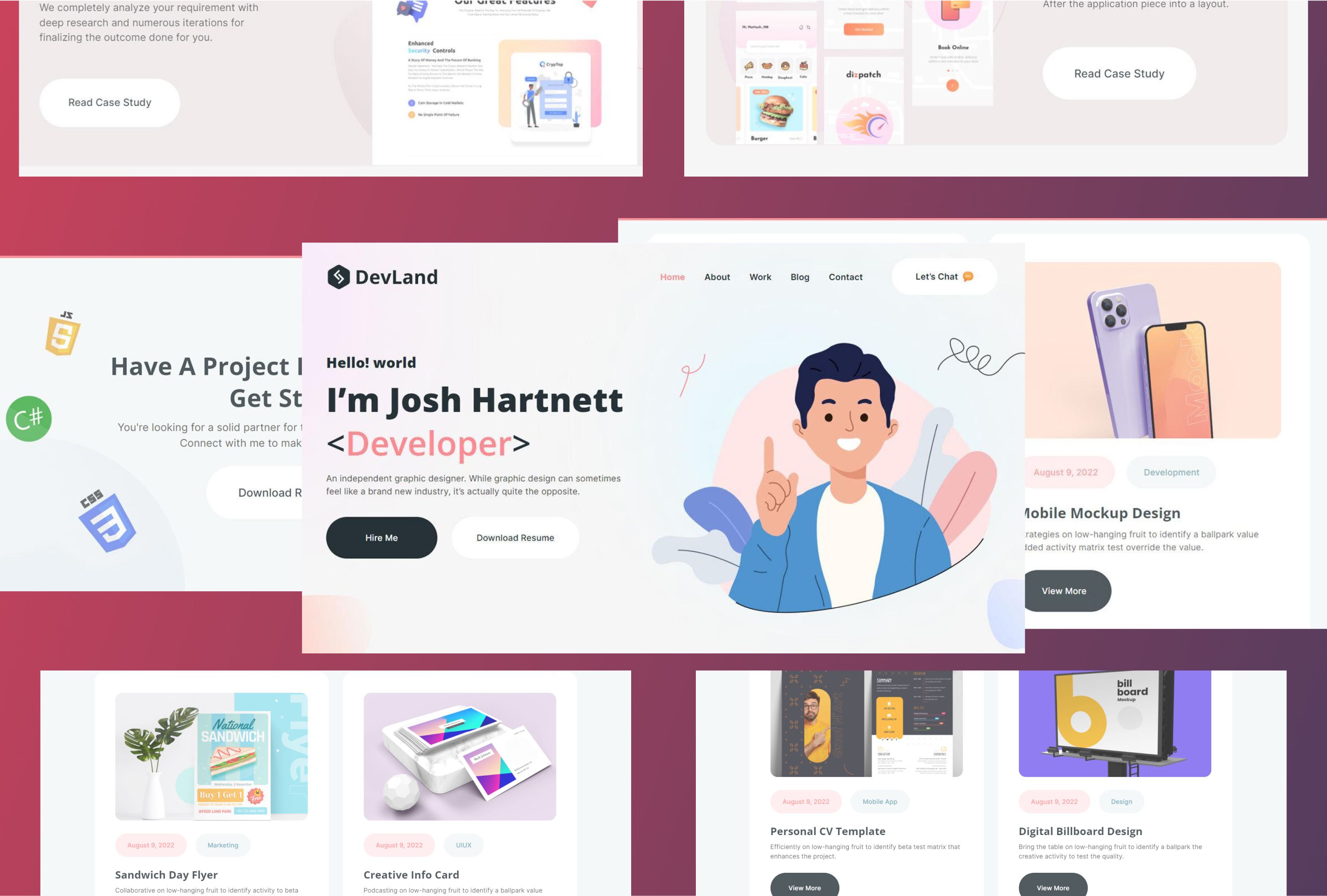 Personal Website Design designs, themes, templates and downloadable ...