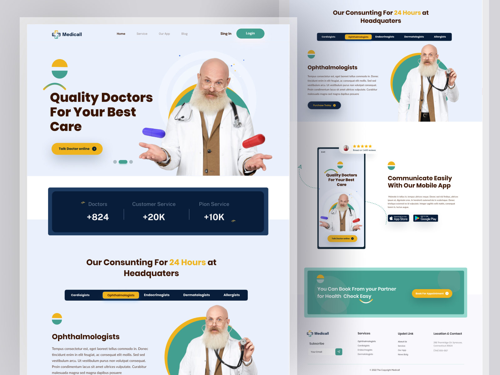 Online Doctors Booking Website by Abu Bokkor Siddik 🔥 on Dribbble