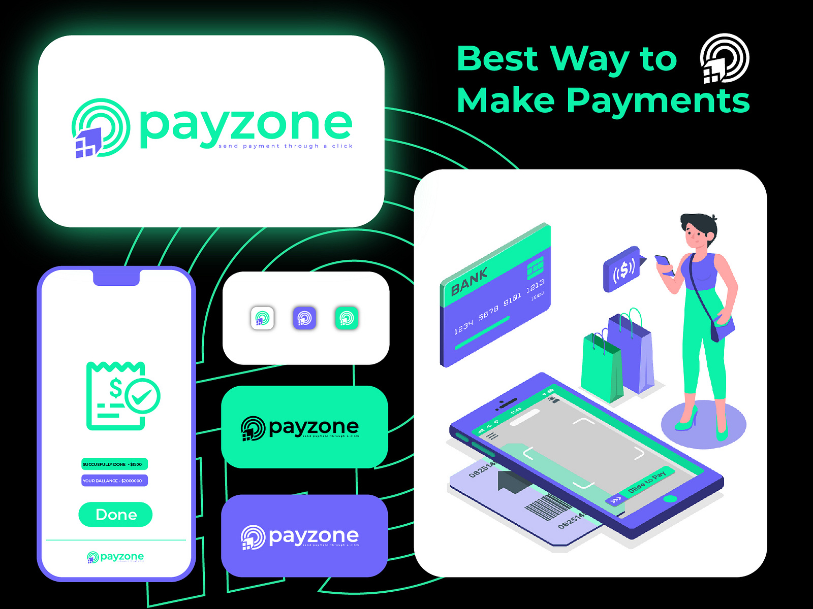 Payment Solution Logo Design by Hasib Hemal | Brand Designer on Dribbble