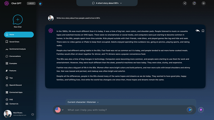Chat GPT Web App improved design by Rahat Anower on Dribbble