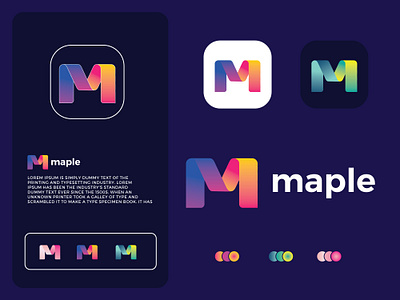 logo design letter M brand identity by Monmohon on Dribbble
