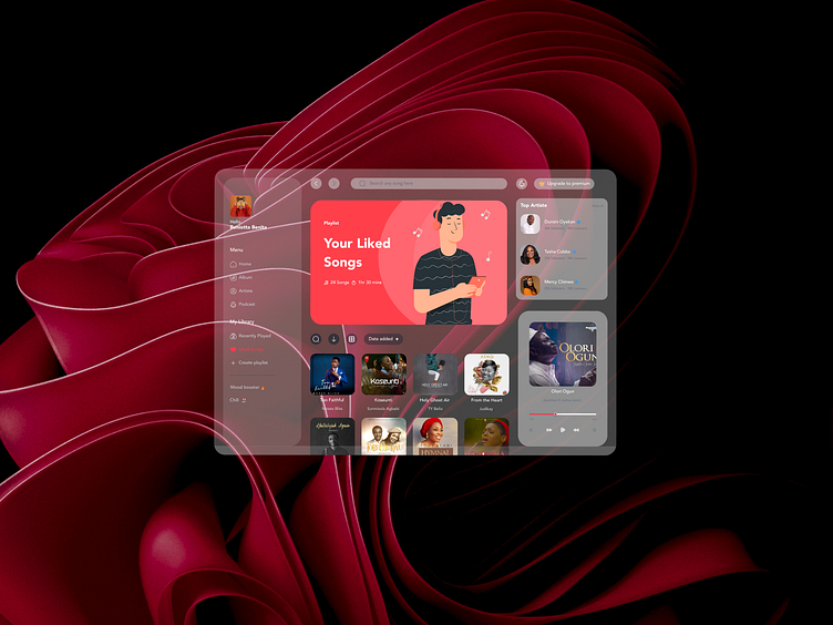 Music Dashboard by Beniotta Benita on Dribbble