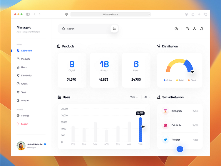 Managely - Asset Management Dashboard🔥 by Amirali Nabatian for Oniex ...