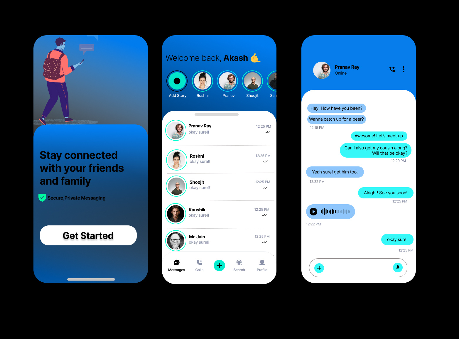 Chat App by Akashendu Kundu on Dribbble