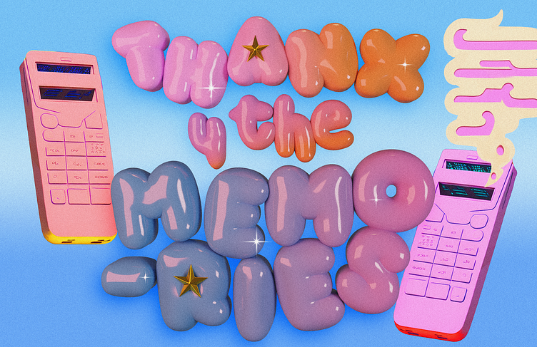 3D Bubble Letters in Blender, Thanks for the Memories by Jess Goldsmith ...