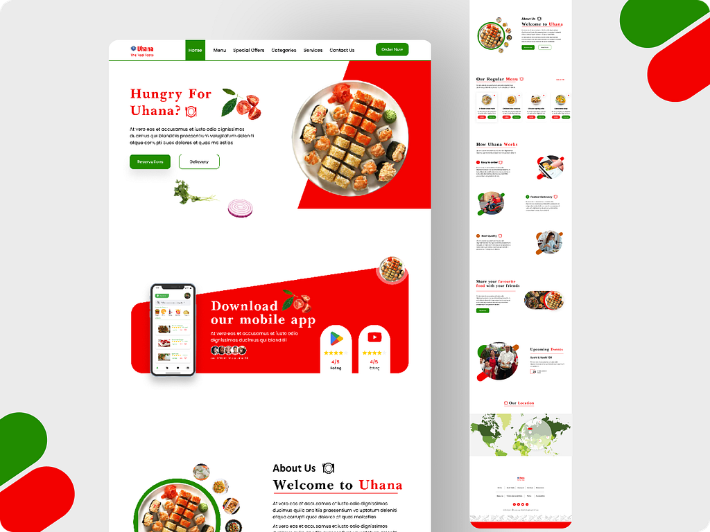 Uhana chinese food restaurant Ui design by MaahiUXUI on Dribbble