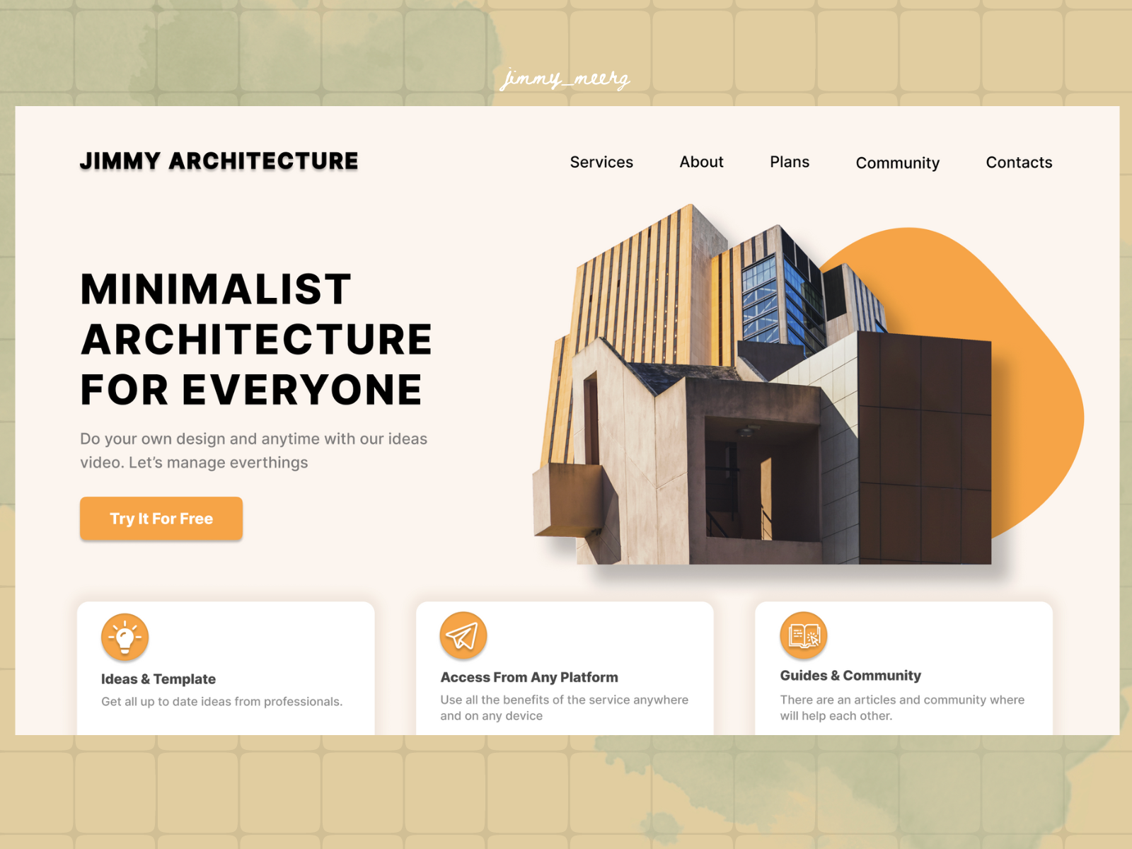 Landing page website by Jimmy Meerg on Dribbble