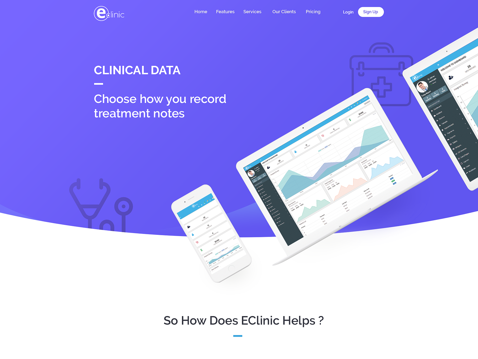 E-Clinic Application Design by Karan Singh on Dribbble