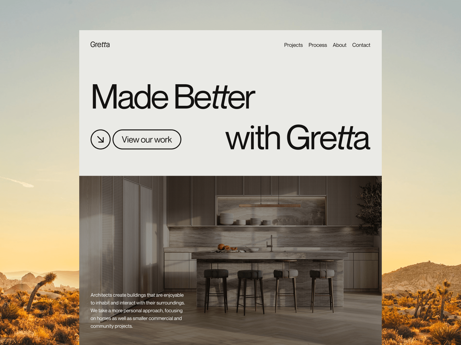 Gretta Architecture Landing Page Concept | Relume Design League by ...