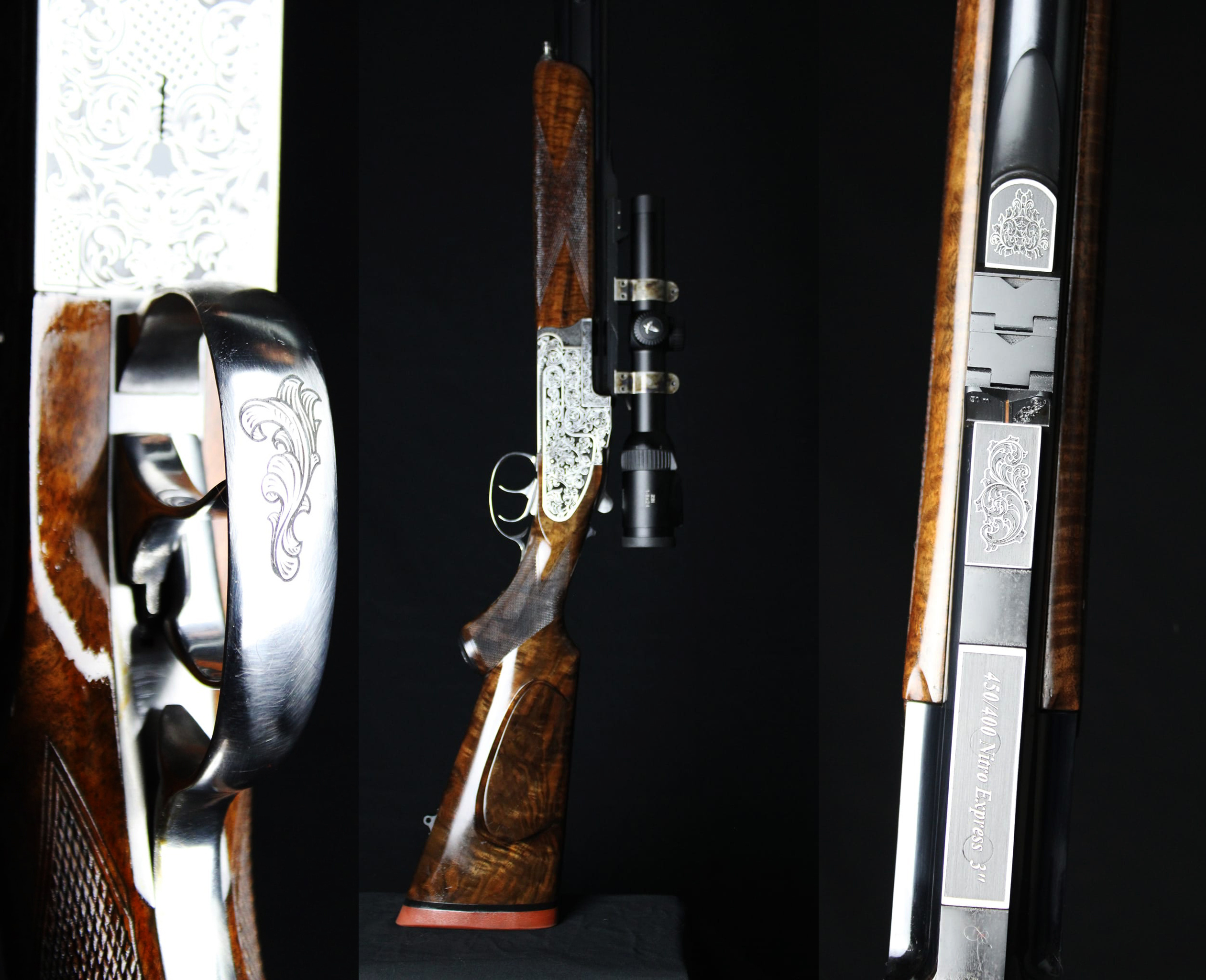 Hunting rifle. Design floral pattern for laser engraving by Bohdan ...