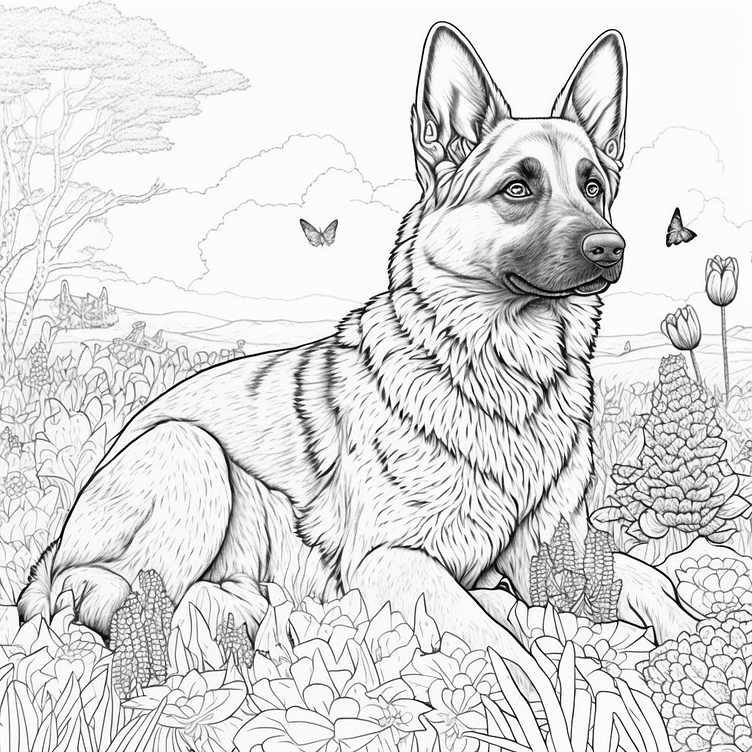 Dog Coloring Page Design by Likhon Rahman on Dribbble