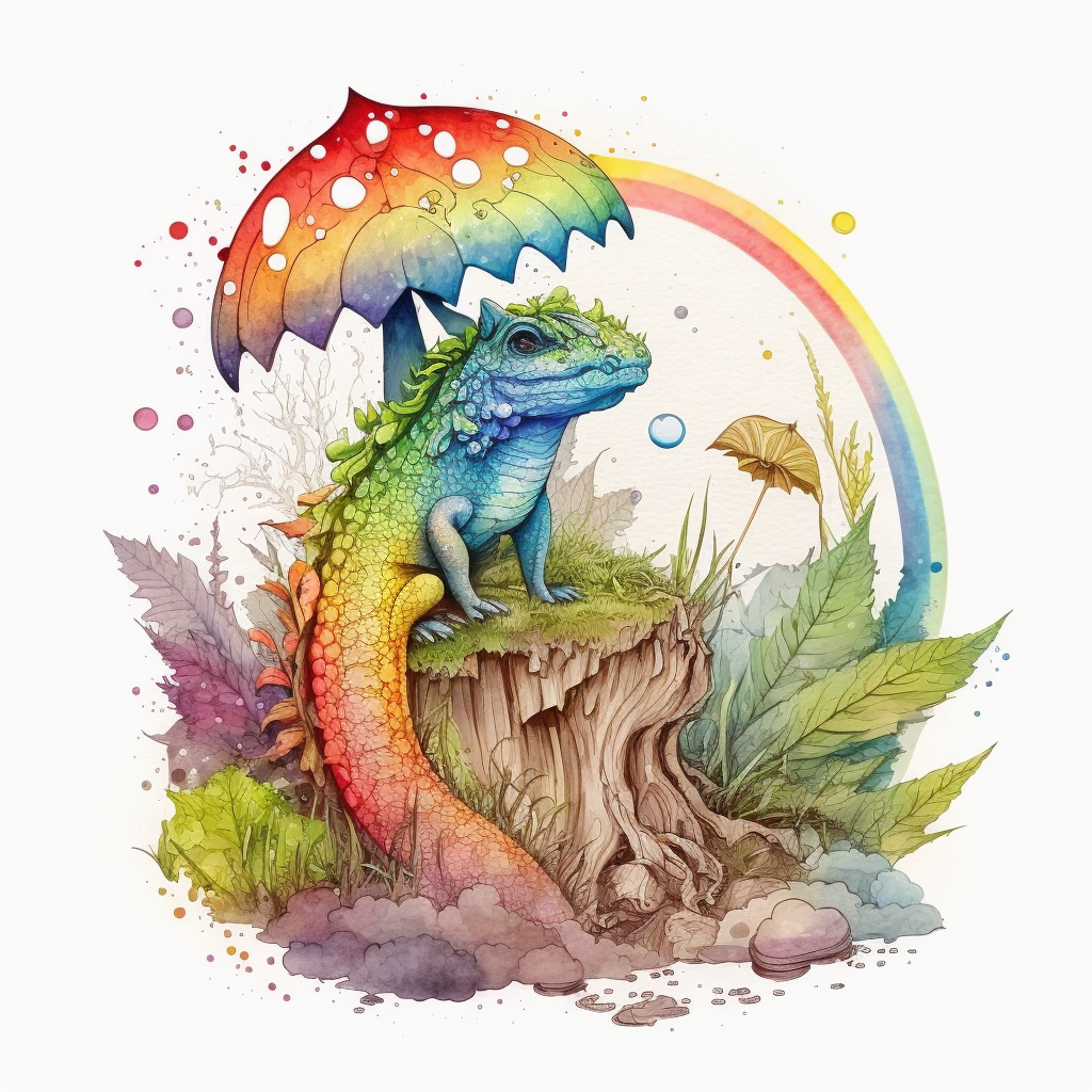Cute Dragon Water Colour Design by Likhon Rahman on Dribbble