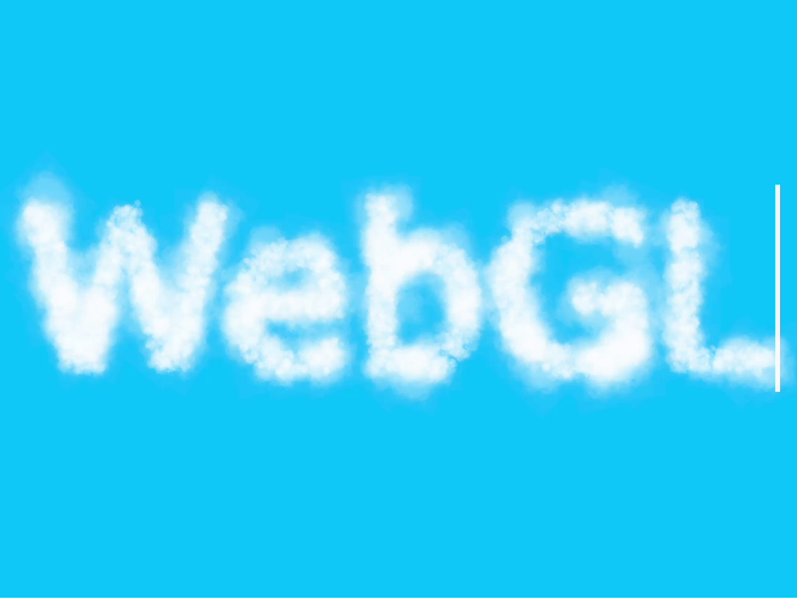 Clouds typing with Three.js and WebGL by Ksenia Kondrashova on Dribbble