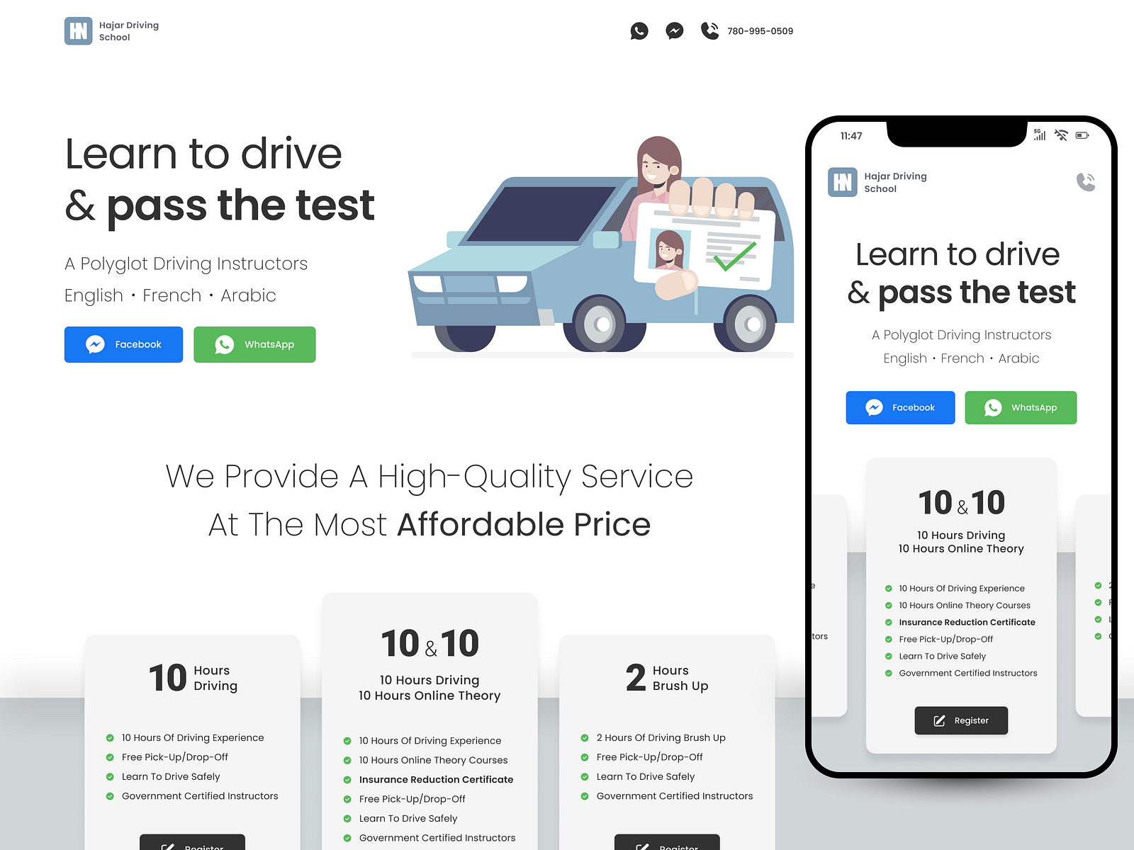 UI/UX | Driving School Web Design by Nadir Lagnadi on Dribbble