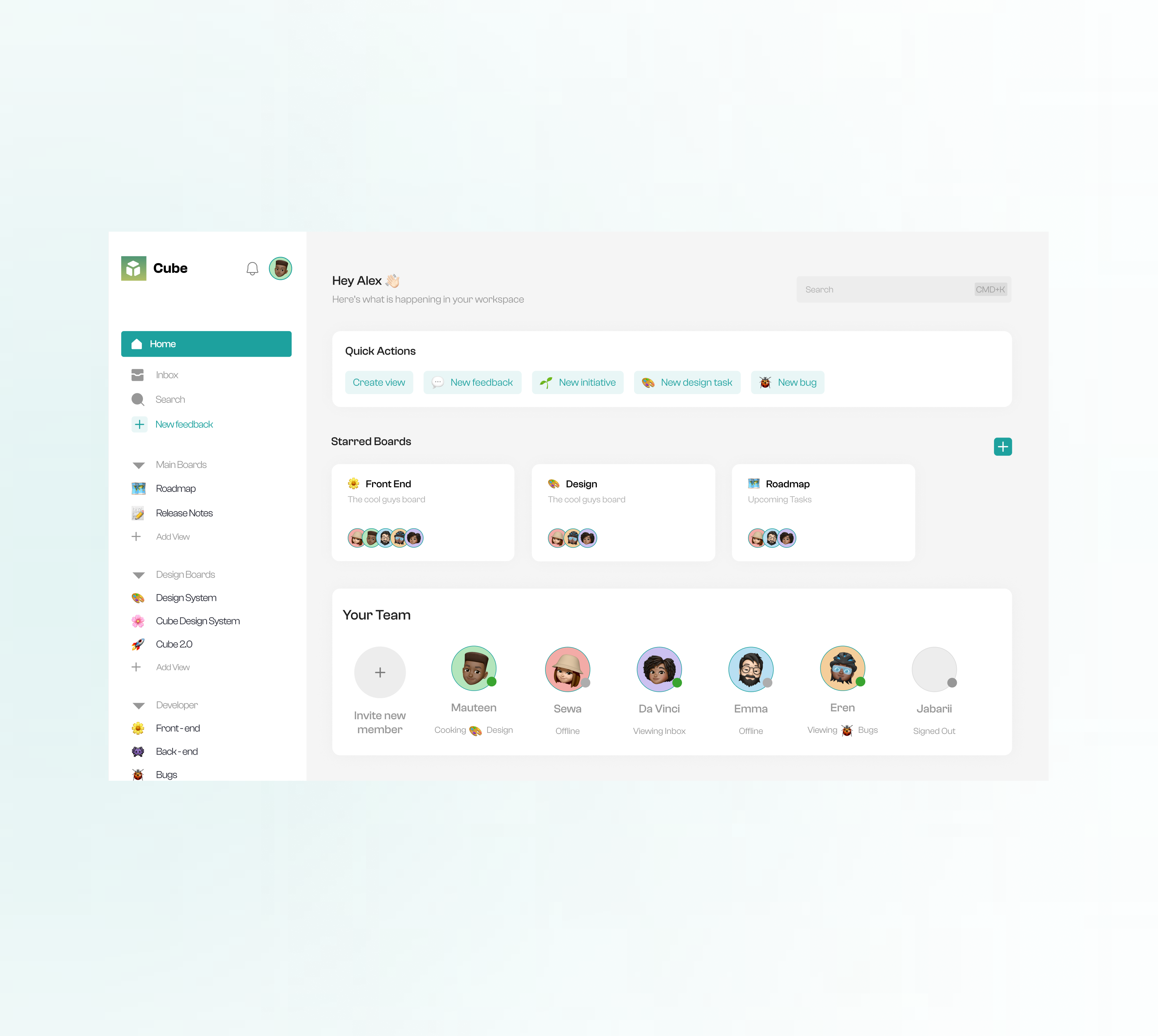 Cube - Project Management Dashboard by Da Vinci Of Design on Dribbble