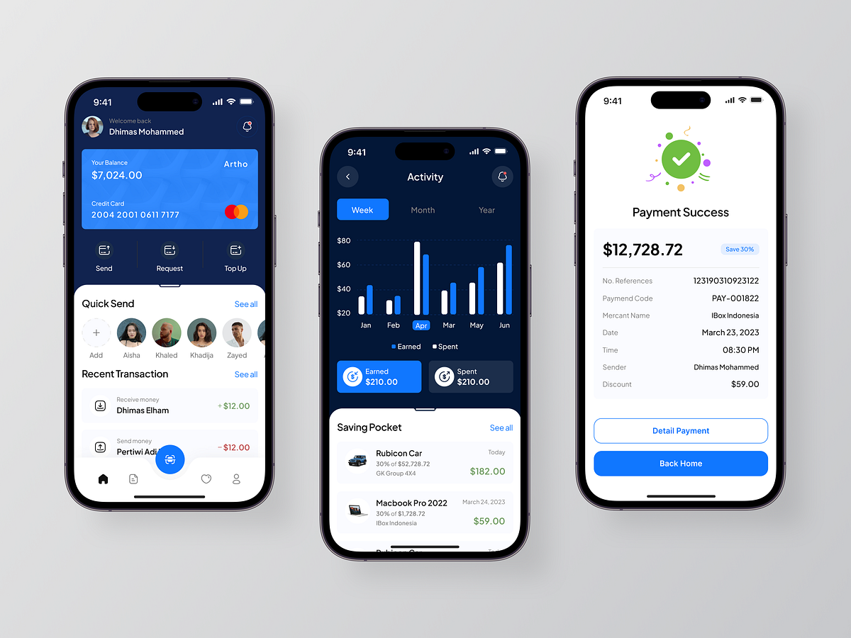 Mobile Banking App designs, themes, templates and downloadable graphic ...
