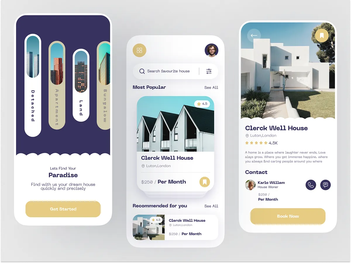 Real State UI Design designs, themes, templates and downloadable ...