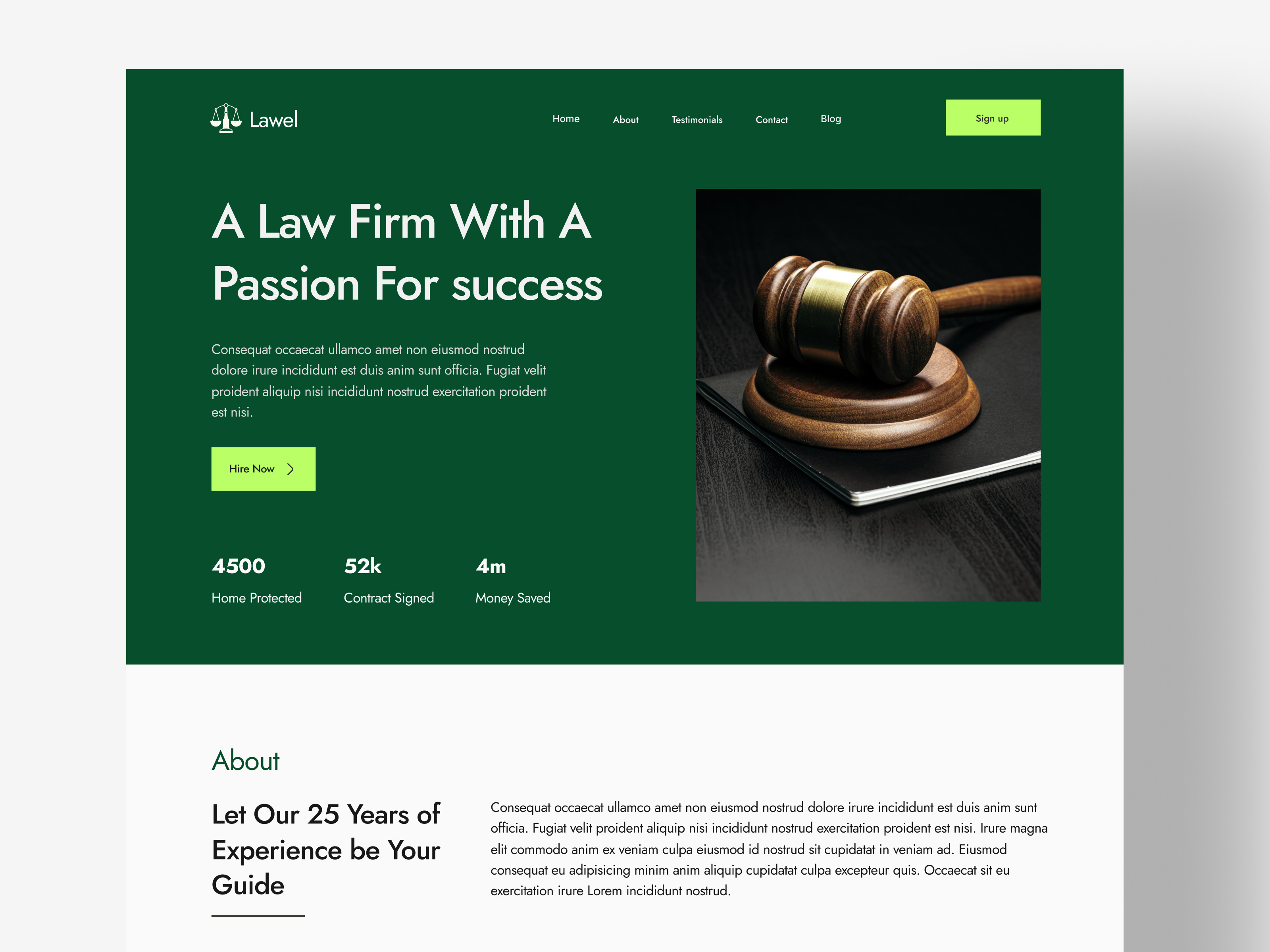 Law Firm Landing Page Design by JS on Dribbble