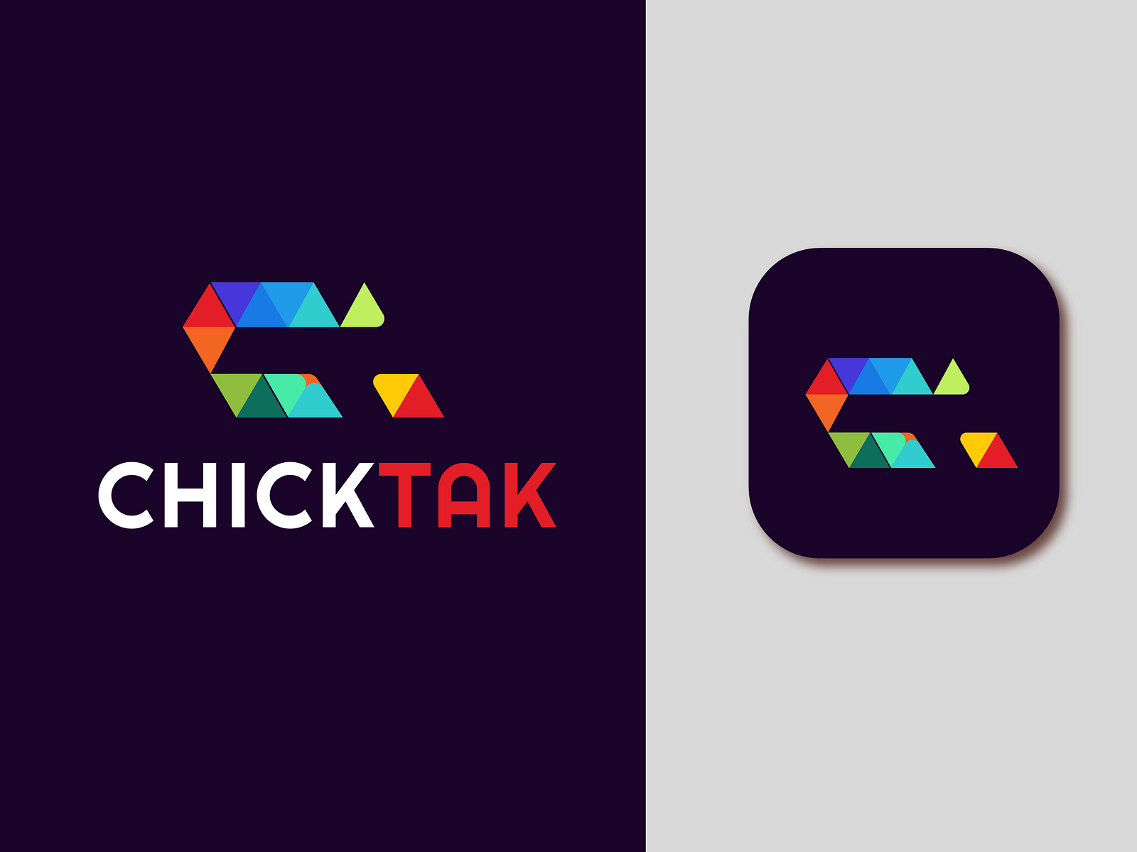 ChickTak App Logo Design by Naveen Patel on Dribbble
