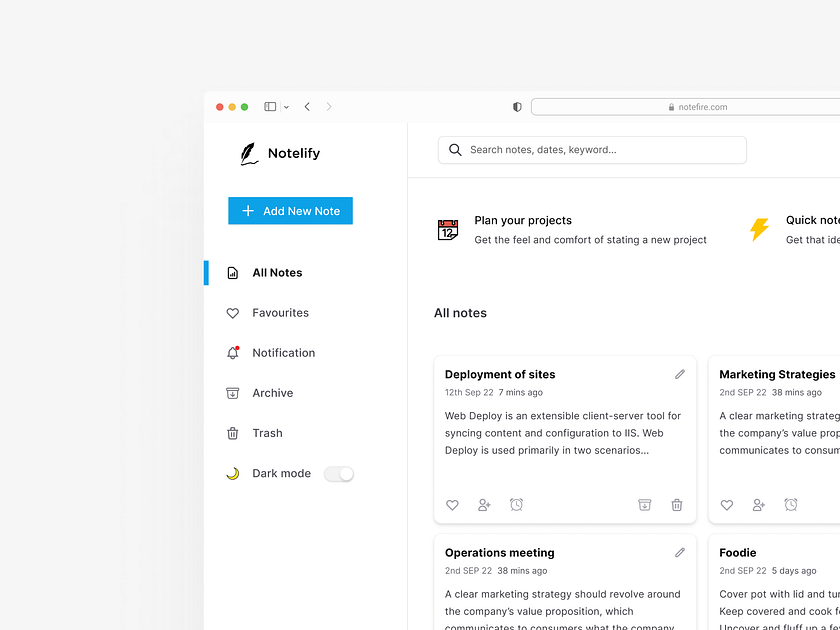 Note Taking Web App Designs Themes Templates And Downloadable Graphic Elements On Dribbble 
