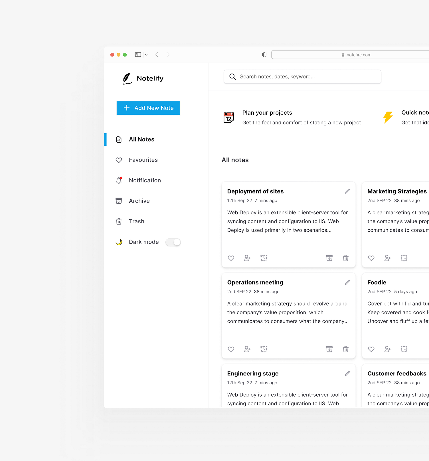 Note Taking Web App Design by Mitchell Iyobhebhe on Dribbble