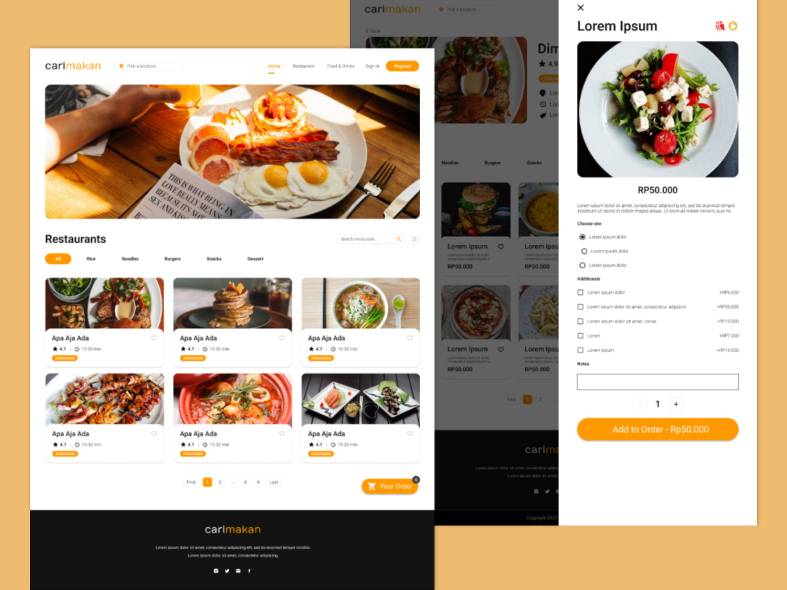 Online Food Order Website by Felicia Stella on Dribbble