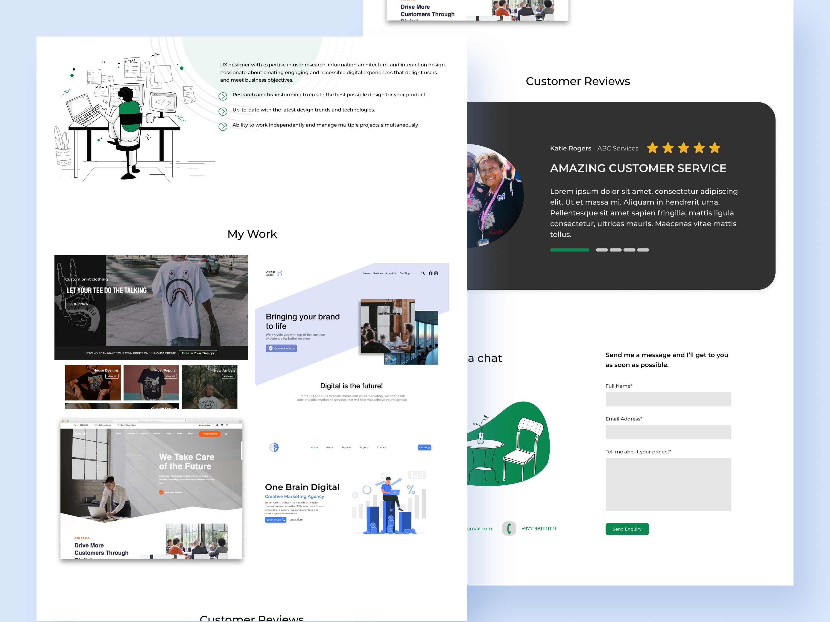Personal Portfolio Design by Ayush Shakya on Dribbble