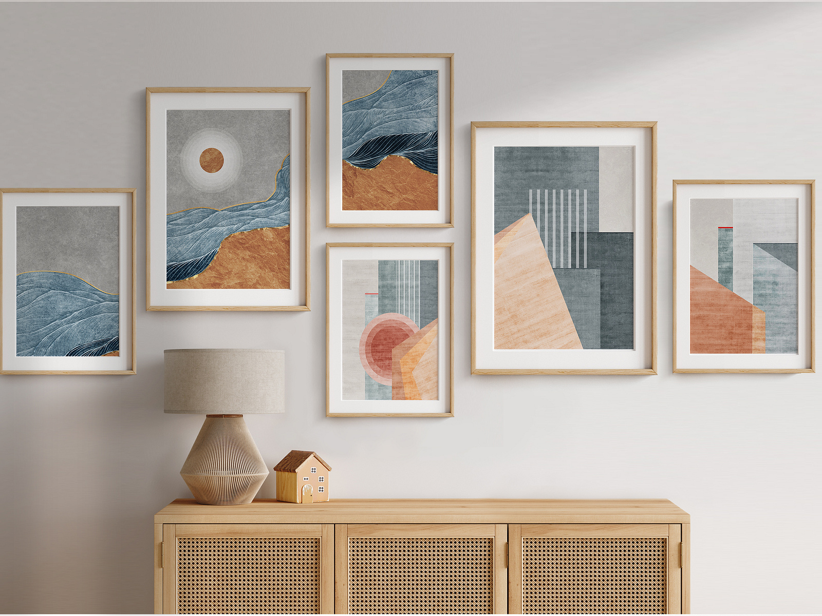 Modern abstract geometric line art print by fei long on Dribbble